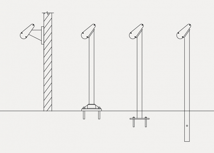 Aero Leaning Rail - Street Furniture Australia