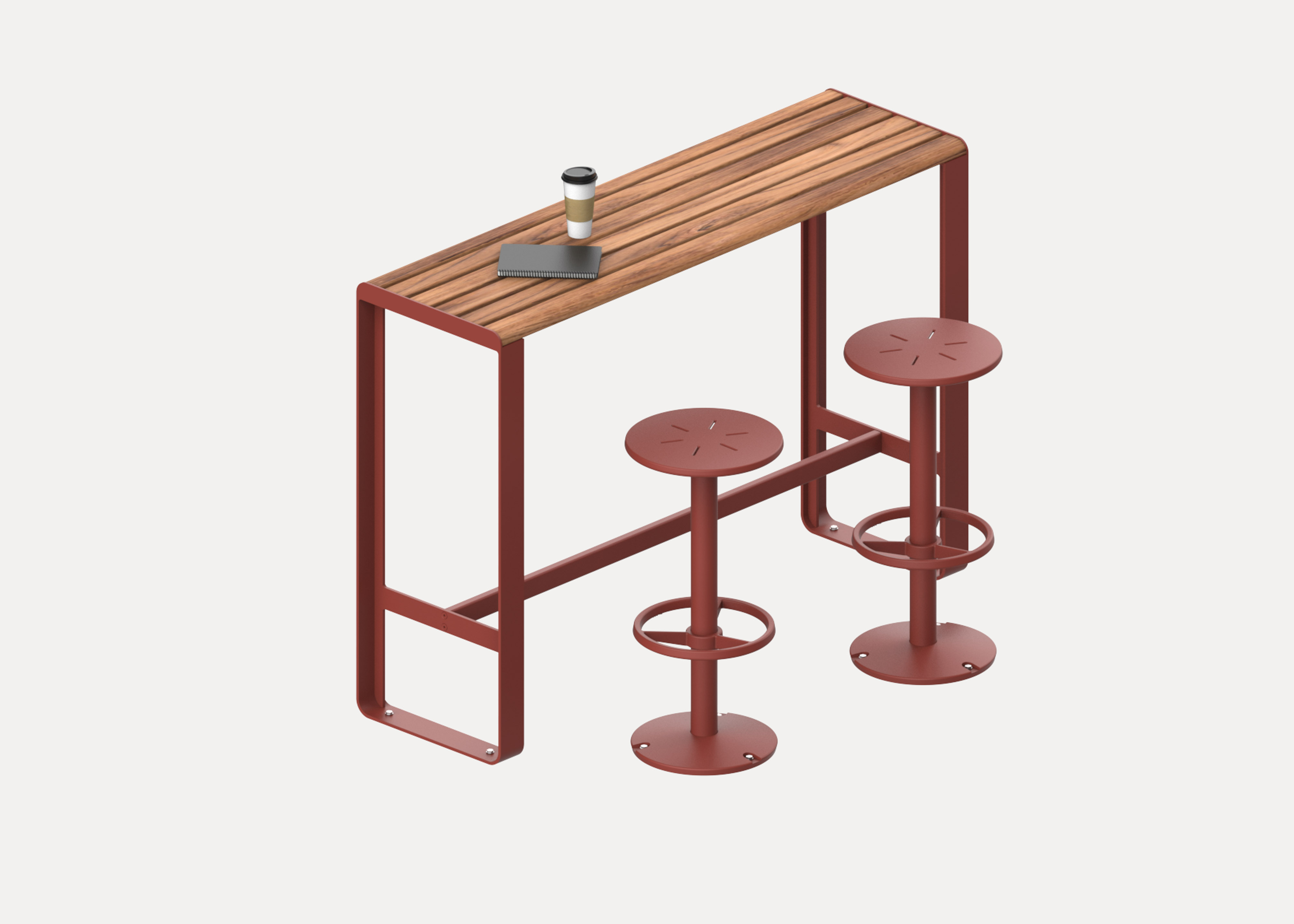 Linea Lookout Bar Table - Street Furniture Australia
