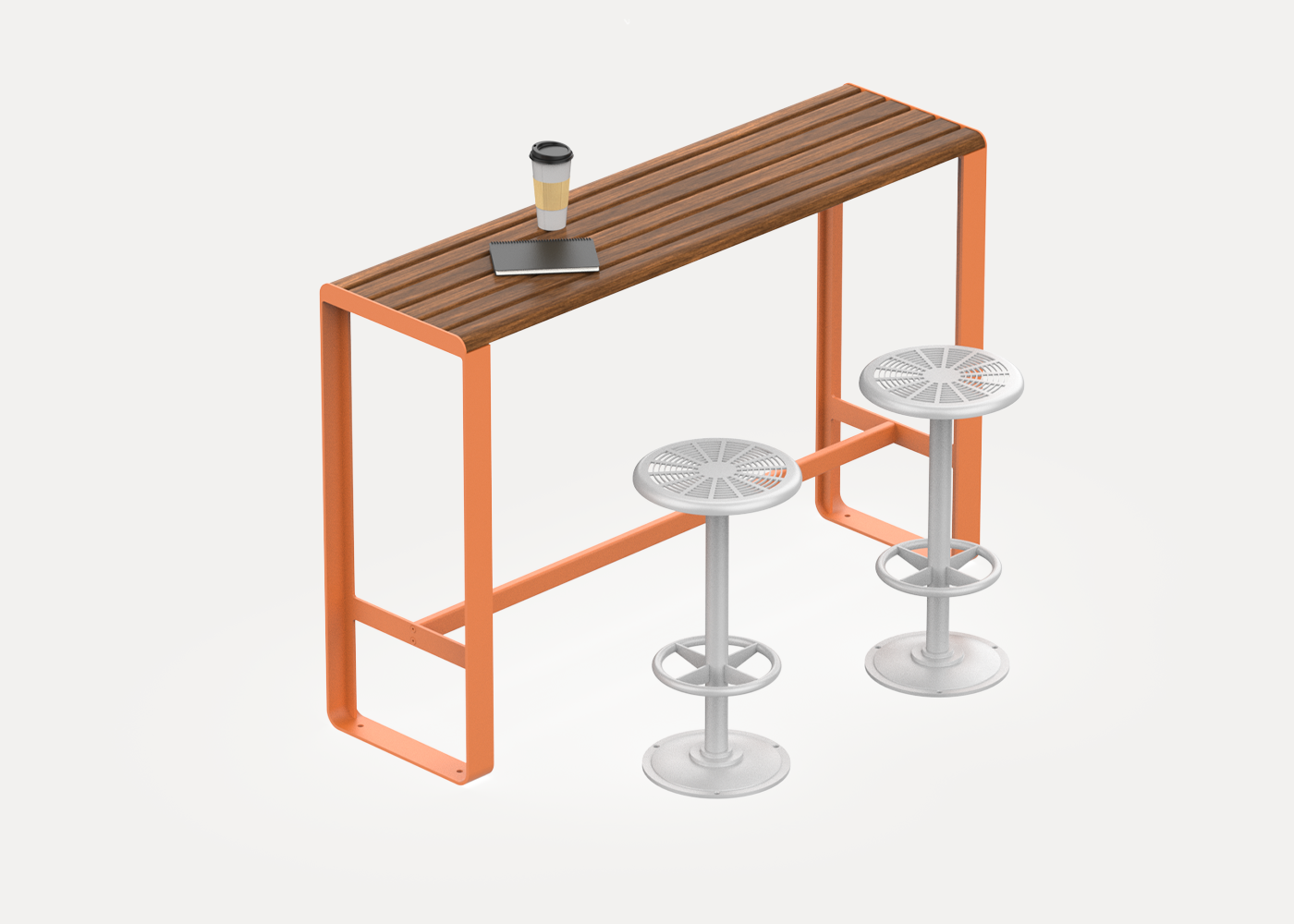 Linea Lookout Bar Table - Street Furniture Australia